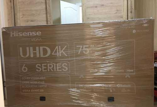 Телевизор hisense 75A6K, 75"(190см), UHD 4K