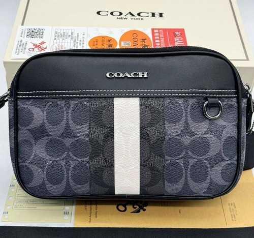 Мужская кожаная сумка через плечо Coach