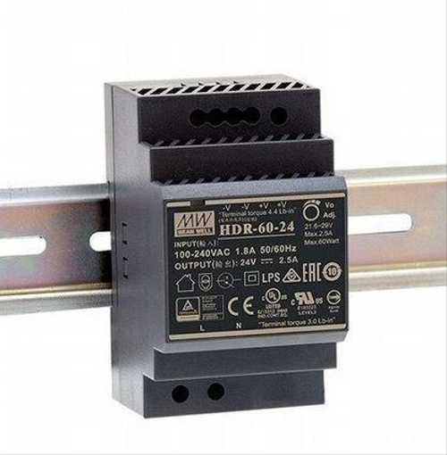 Блок питания MeanWell HDR-60-24