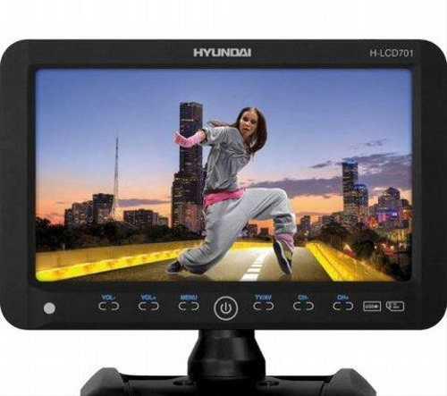 Портативный телевизор монитор Hyundai LCD701 новый