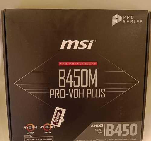 Материнская плата msi b450m pro vdh plus