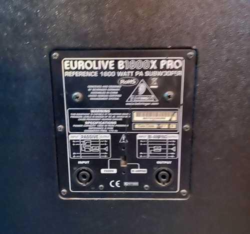 Сабвуфер Behringer eurolive B1800X PRO