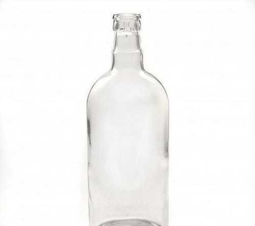 Бутылка водочная 0.5л Фляга кпм-30 прозрачная