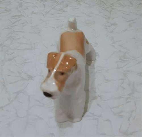 Фарфоровая статуэтка собаки "Эрдельтерьер" лфз