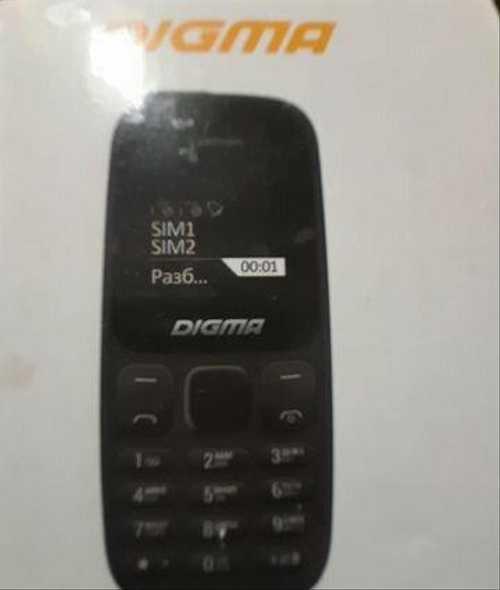 Продается сотовый телефон Digma linx A106 кнопочн