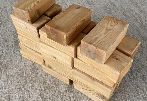 Блоки кубики для йоги деревянные
