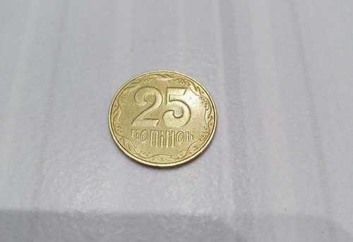 Монета 25 копинок украинская 2013 года