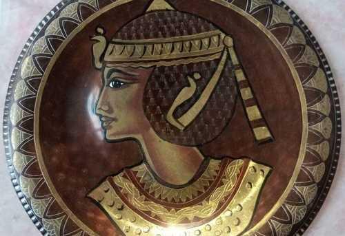 Тарелка декоративная латунь Египет