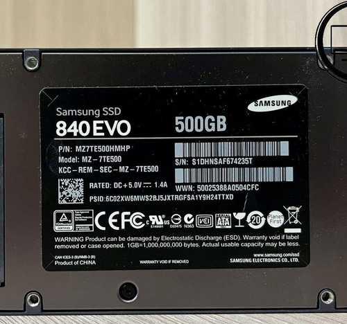 840 EVO 2.5" SSD 500гб Samsung MZ-7TE500