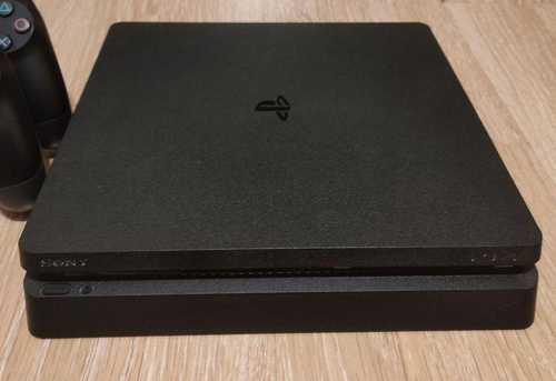 PS 4 slim 500 + игры + 2 геймпа + зарядник