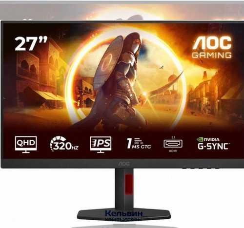 AOC 27" Q27G4SRU Black (IPS, 2560x1440, 320Hz, 0.5 ms, 178/178, 400 cd/m, 1000:1,  2xhdmi 2.1,  Disp