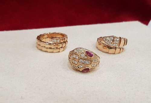 Золотое кольцо Bvlgari с бриллиантами