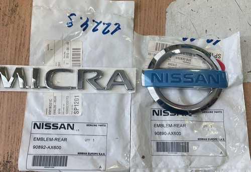 Эмблемы задние Nissan Micra K12E