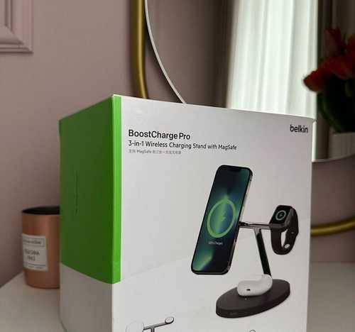 Беспроводное зарядное Belkin BoostCharge Pro 3в1