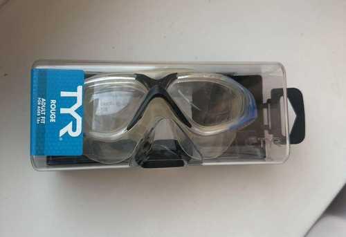 Очки TYR для плавания Rogue прозрачные, голубой