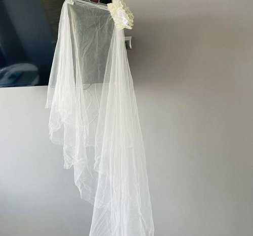 Комплект для невесты на девичник фата и подвязка