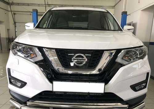 Защита бампера 60/42 мм Nissan X-trail c 2018 года