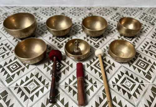Поющие тибетские чаши набор 7 нот