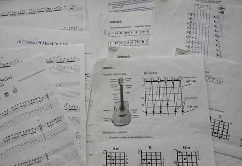 Табулатуры и обучающие материалы для гитары табы