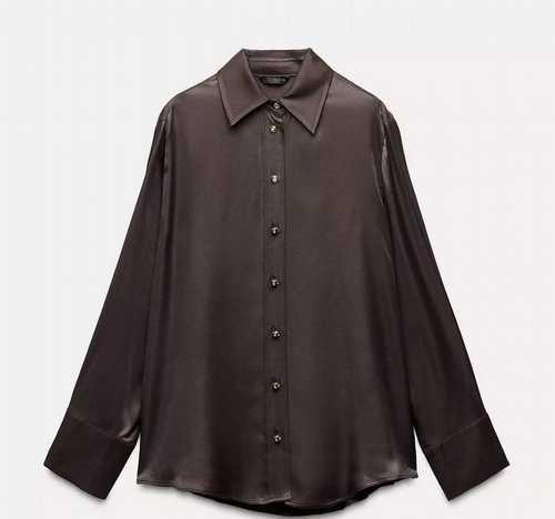 Новая блузка Zara р.М, цвет- шоколад