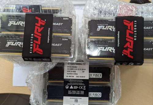 Опер.память DDR4 Kingston fury Beast Black 32 гб
