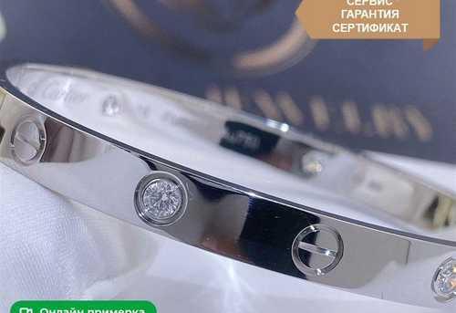 Браслет Cartier Love, 4 бриллианта 0,42ct