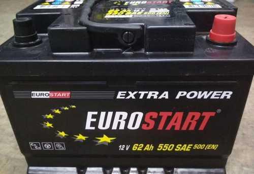 Аккумулятор новый EuroStart 62Ач низкий