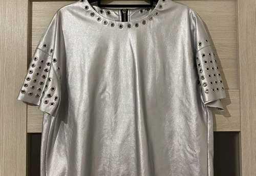 Кофта из экокожи oversize