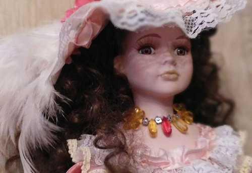 Винтажная фарфоровая кукла 40 см из Бельгии