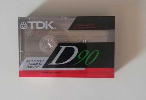 Аудиокассеты новые TDK D90 Japan запечатанные