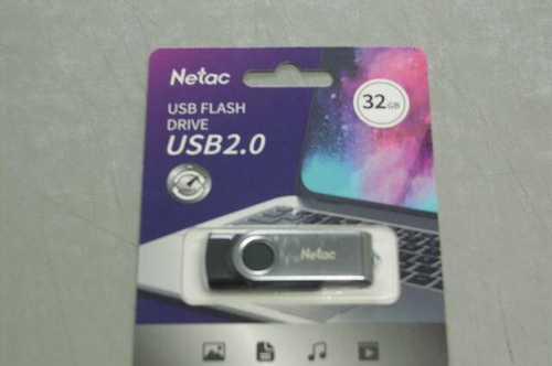 Флешка USB 32Gb (USB 2.0) Netac U505 black