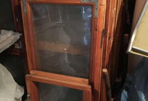Окна деревянные покрытие лаком со стеклами