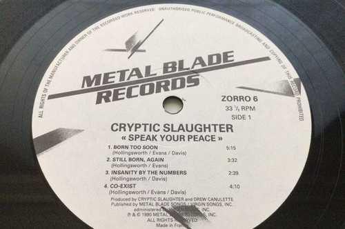 Cryptic Slaughter “Speak Your Peace” 1990