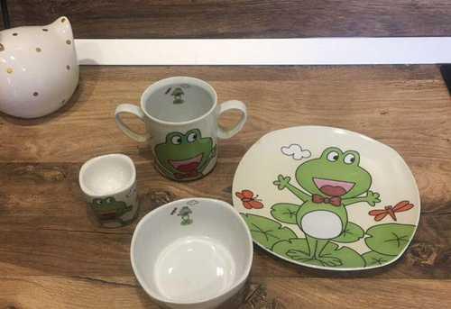 Набор детской посуды керамика