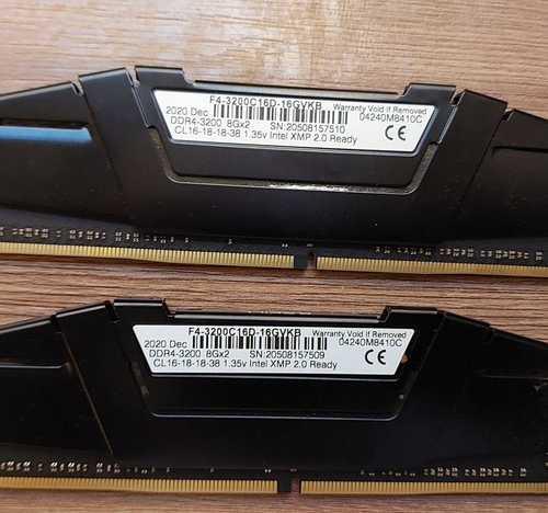 Оперативная память G.Skill Ripjaws V 16Gb 2x8 3200