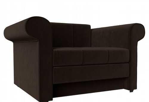 Кресло-кровать Берли, микровельвет коричневый
