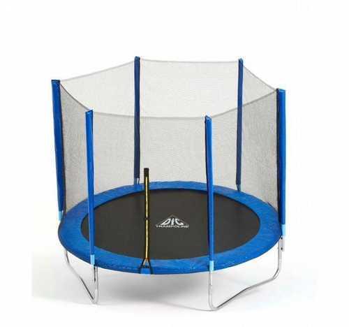 Батут DFC Trampoline Fitness с сеткой 12ft синий