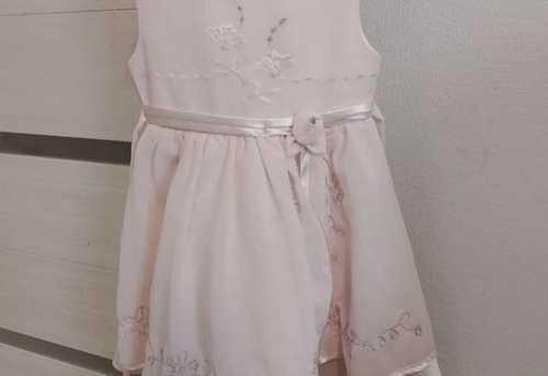 Платье народное на девочку 2-3 года розовое