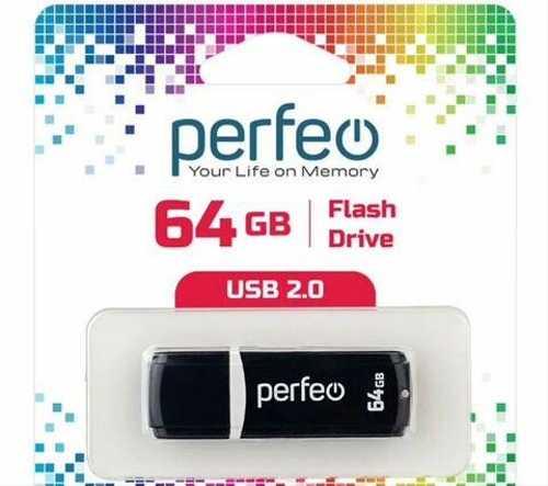 Флешка Perfeo USB 2.0 64GB C02 Black