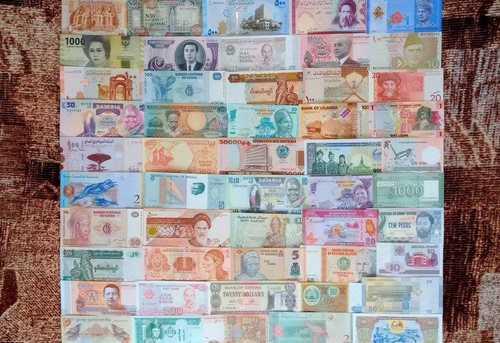 Коллекция 65 банкнот из пачек разные UNC Пресс