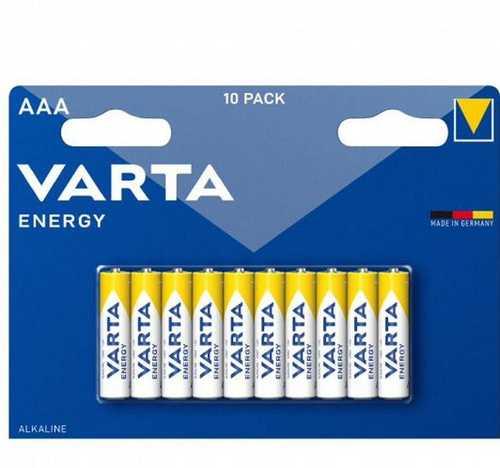 Батарейка Varta energy LR03 AAA BL10 Alkaline 1.5V (4103) (10/200)