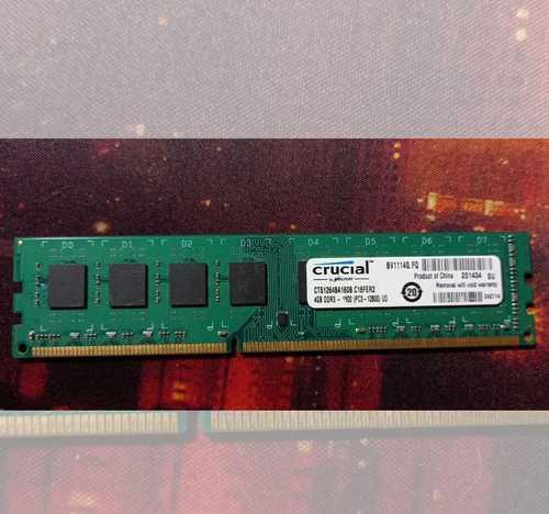 Оперативная память crucial ddr3 1x4gb 1600 mhz pc3