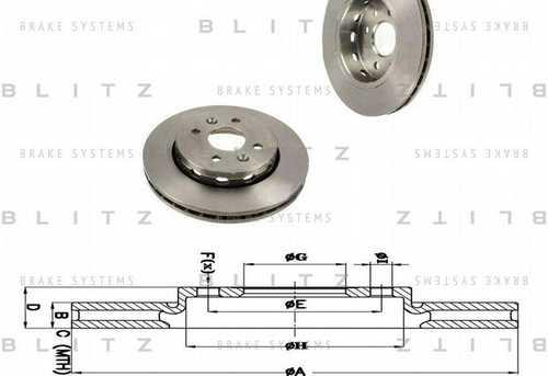 Диск тормозной перед BS0317 Blitz