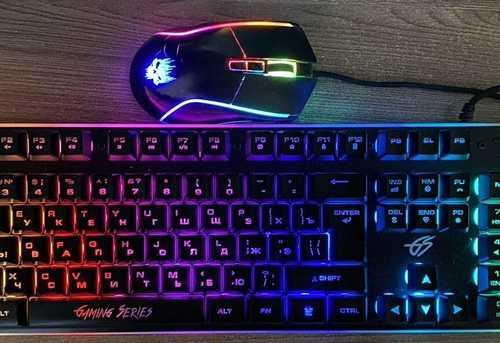 Игровая клавиатура и игровая мышь Dexp