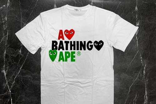 Новые футболки Bape CDG Play M/L