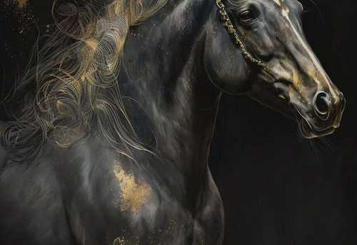 Картина маслом на холсте "Сказочный конь"