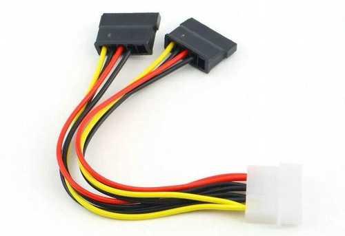 Кабель питания SATA Molex (4pin, бп) - 2xsata