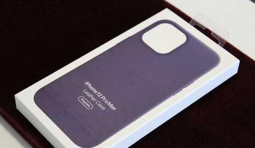Чехол iPhone 12 Pro Max Leather Case Purple
