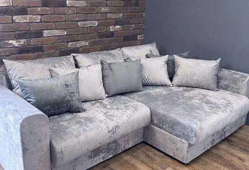 Угловой диван по фото антивандальный велюр