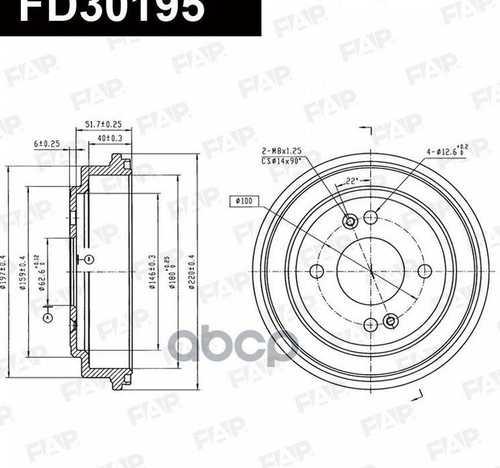 Тормозной диск FD30195 FD30195 FAP